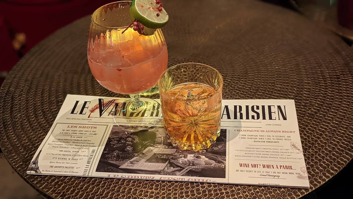 Menu at Vanderpump à Paris pub & bar, Las Vegas