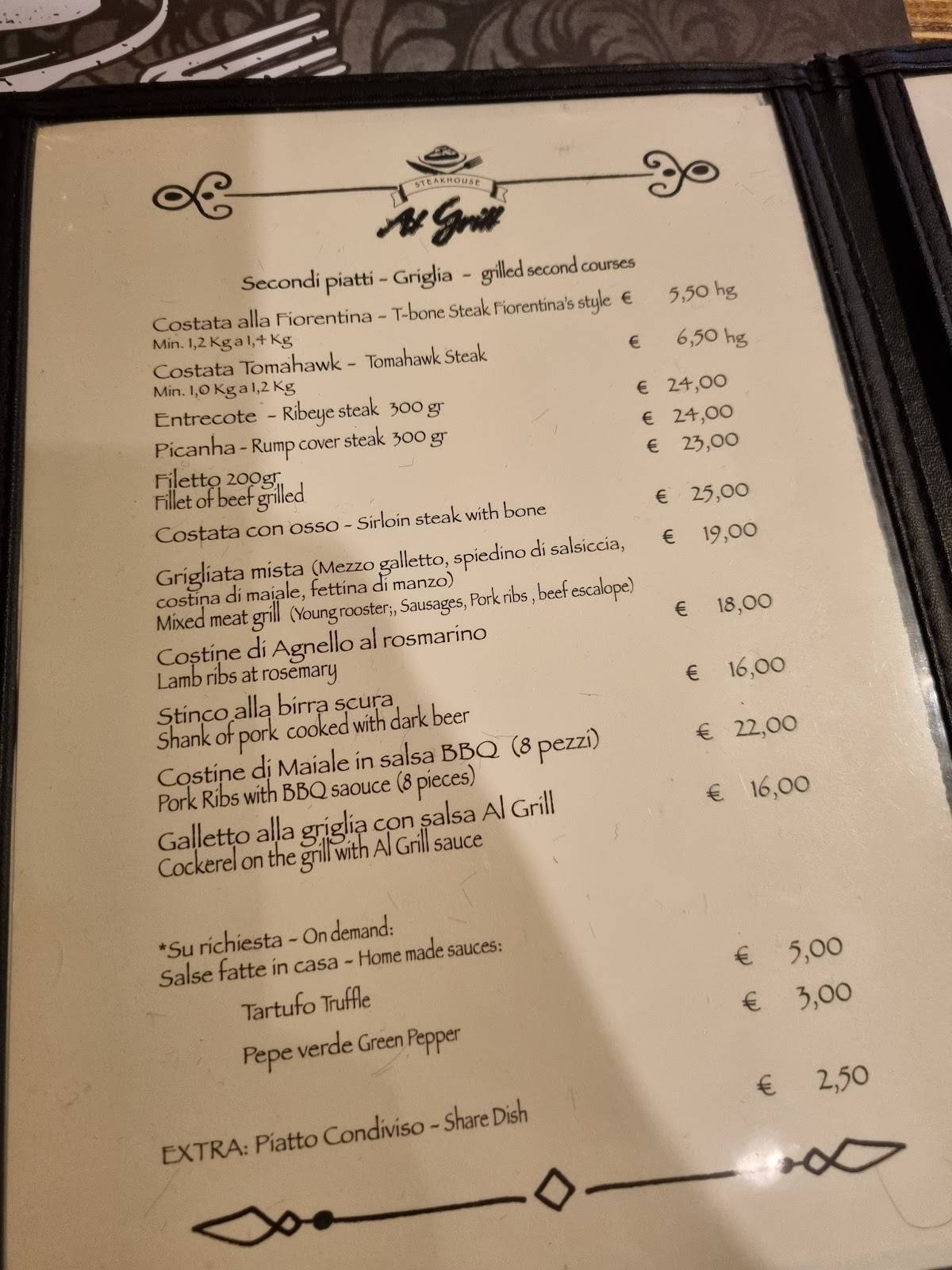 Speisekarte von Al Grill BBQ, Venedig