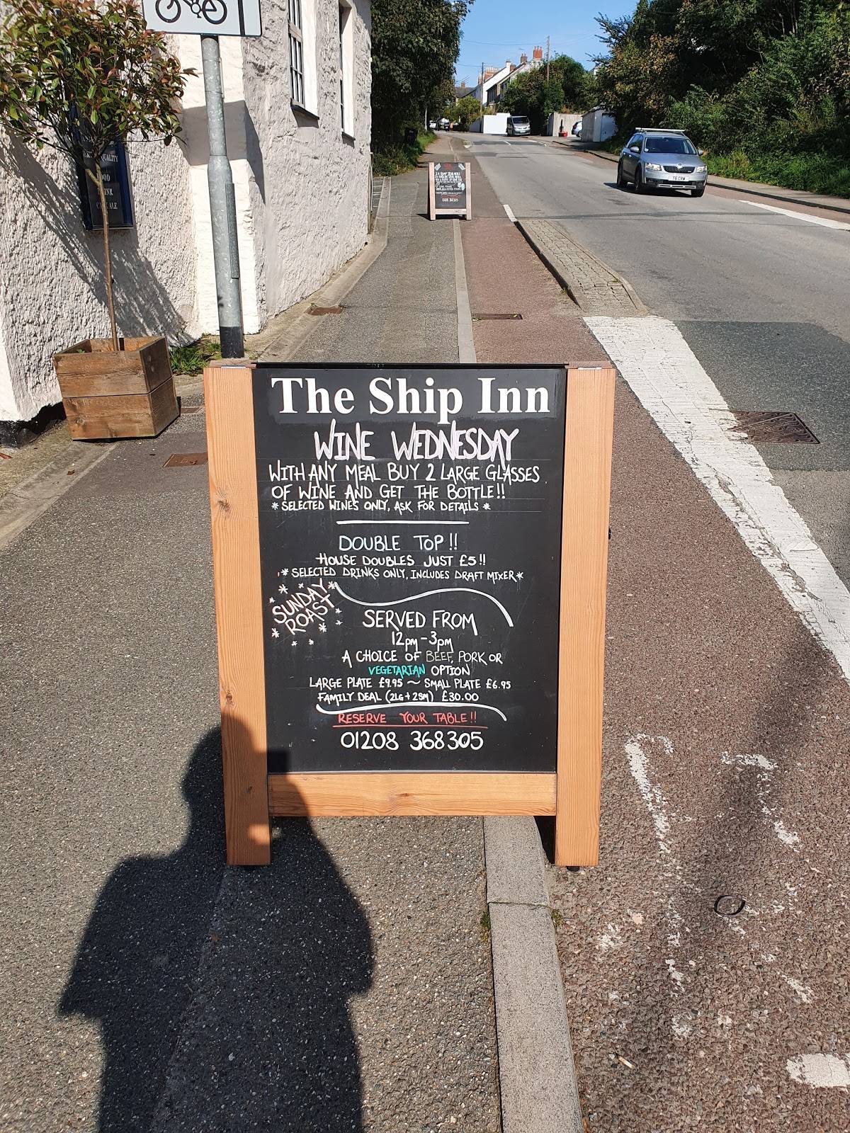 Menu at The Ship Inn pub & bar, Wadebridge, Gonvena Hill