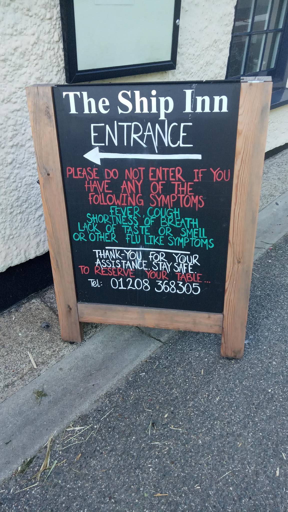Menu at The Ship Inn pub & bar, Wadebridge, Gonvena Hill