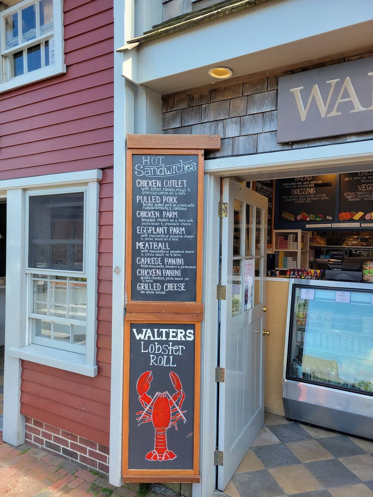 Menu at Walter's Deli restaurant, Nantucket