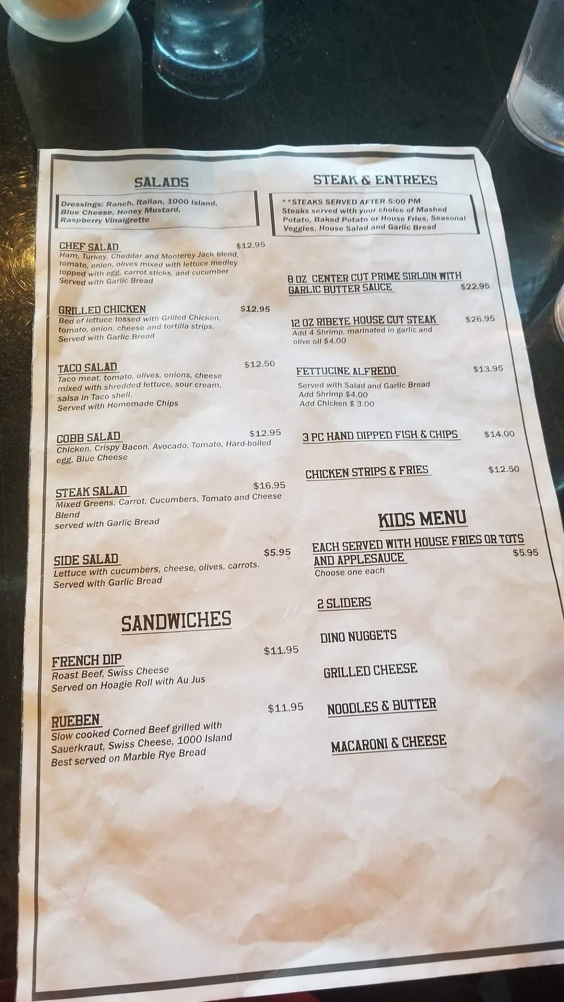 Menu at Warehouse West Grill pub & bar, Yakima
