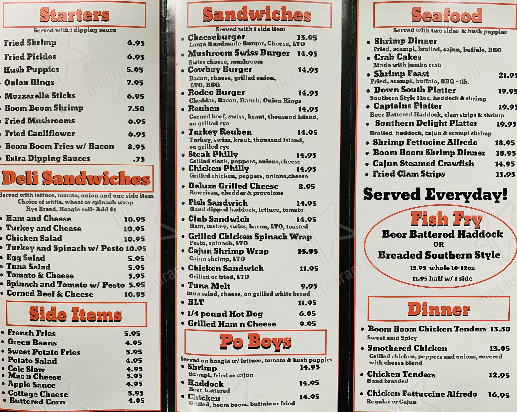Menu at Wellsville General Store and Grill restaurant, Wellsville