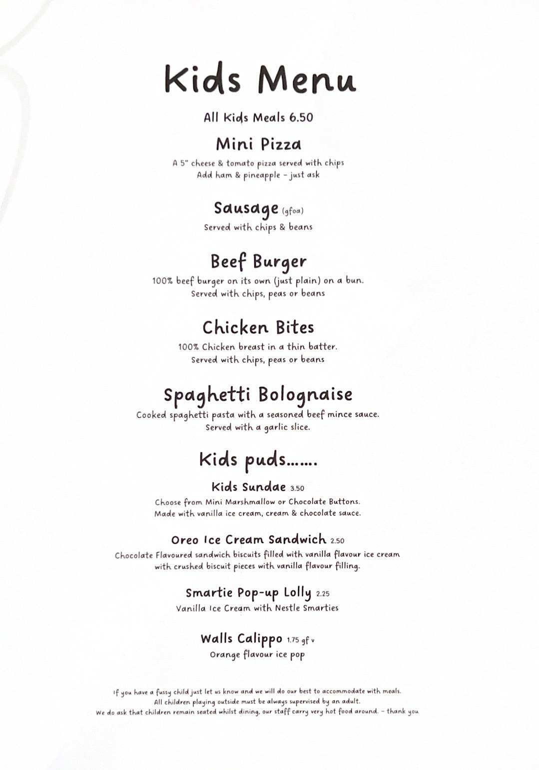 Menu at The Fox at Shipley pub & bar, Wolverhampton, Bridgnorth Rd