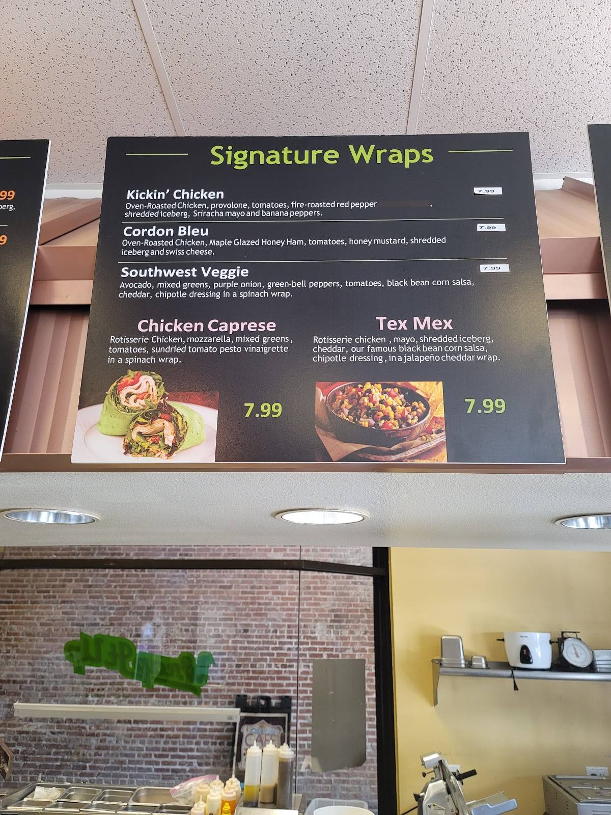 Menu at Wrap It Up restaurant, DeLand