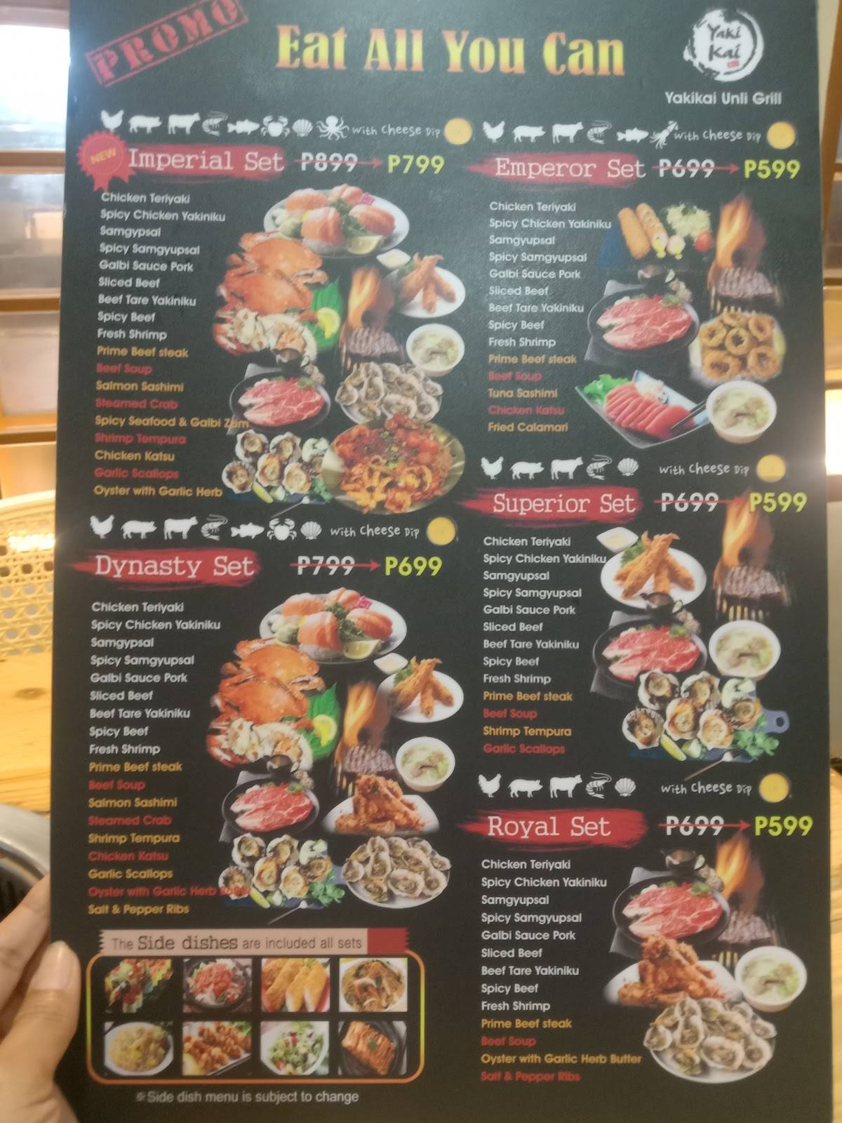 Menu at Yakikai Unli Grill restaurant, Quezon City