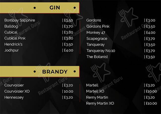 Menu at Club 2000, Harrow, 427-431 Rayners Lane