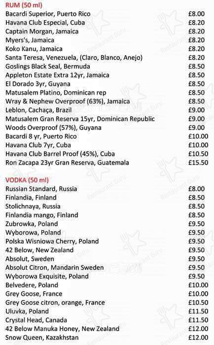 Menu at Criterion Restaurant, London, 224 Piccadilly