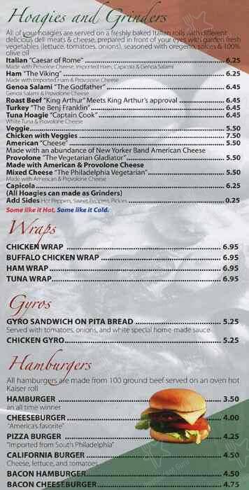Menu at Overbrook Pizza pizzeria, Philadelphia, N 63rd St