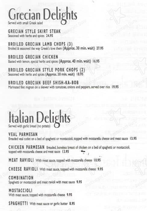 Menu at The View Restaurant, Bridgeview