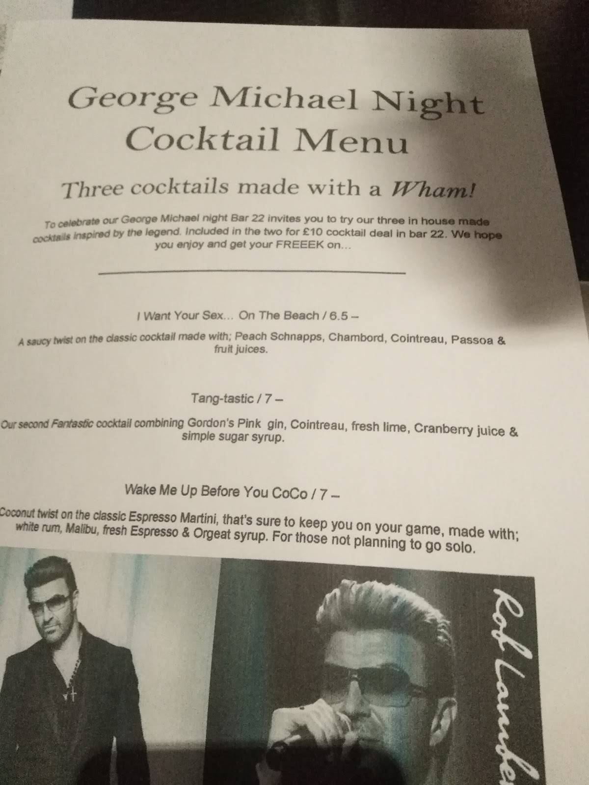 Menu at 22 The Square restaurant, Cross Hills