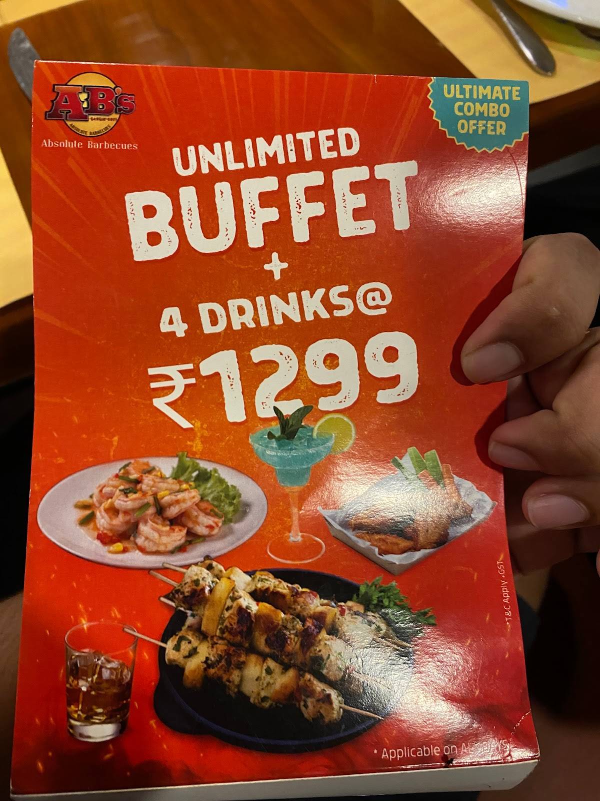 Menu at AB's - Absolute Barbecues Powai, Mumbai, Mumbai