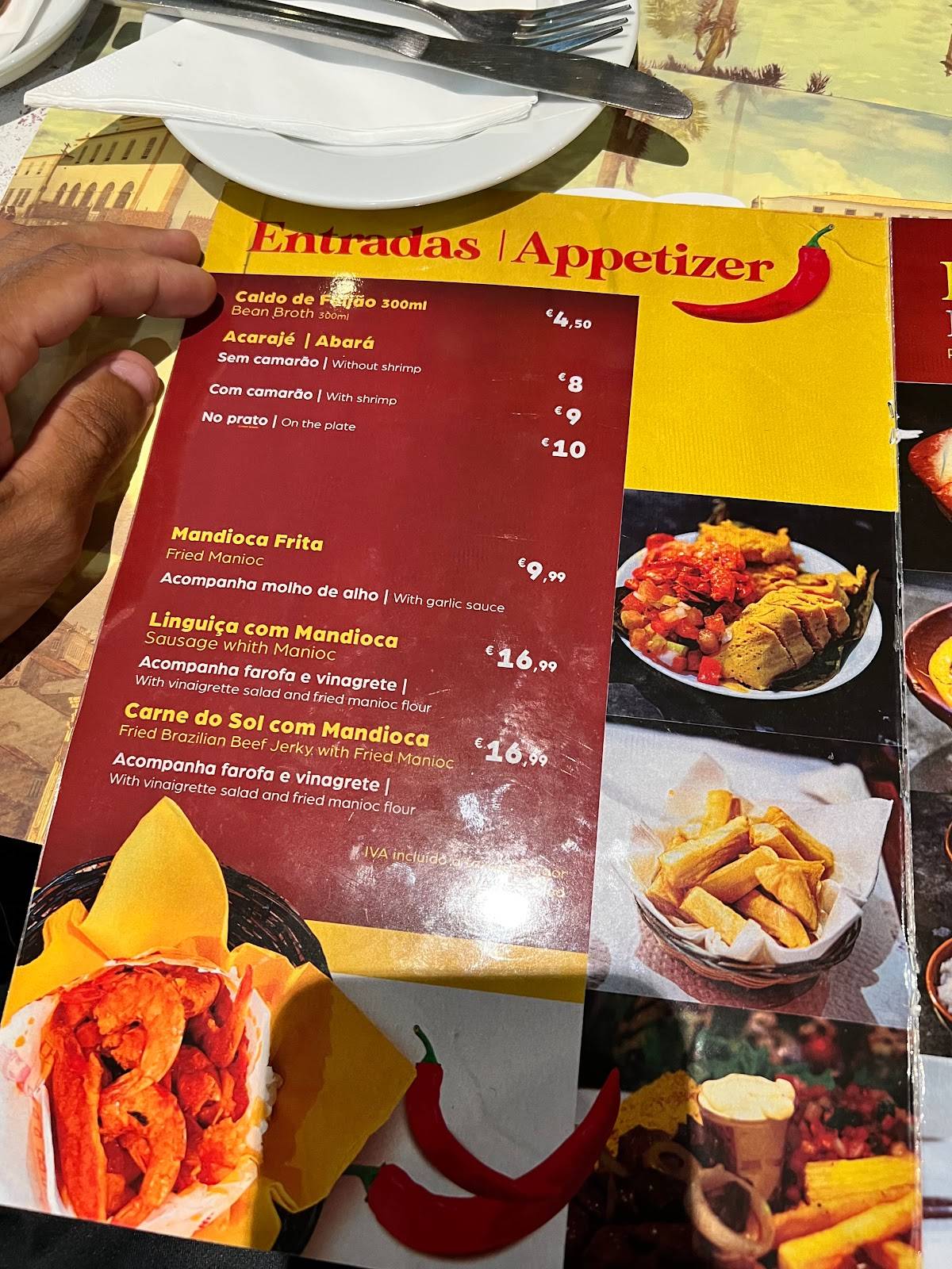 Menu em Acarajé da Carol restaurante, Lisboa