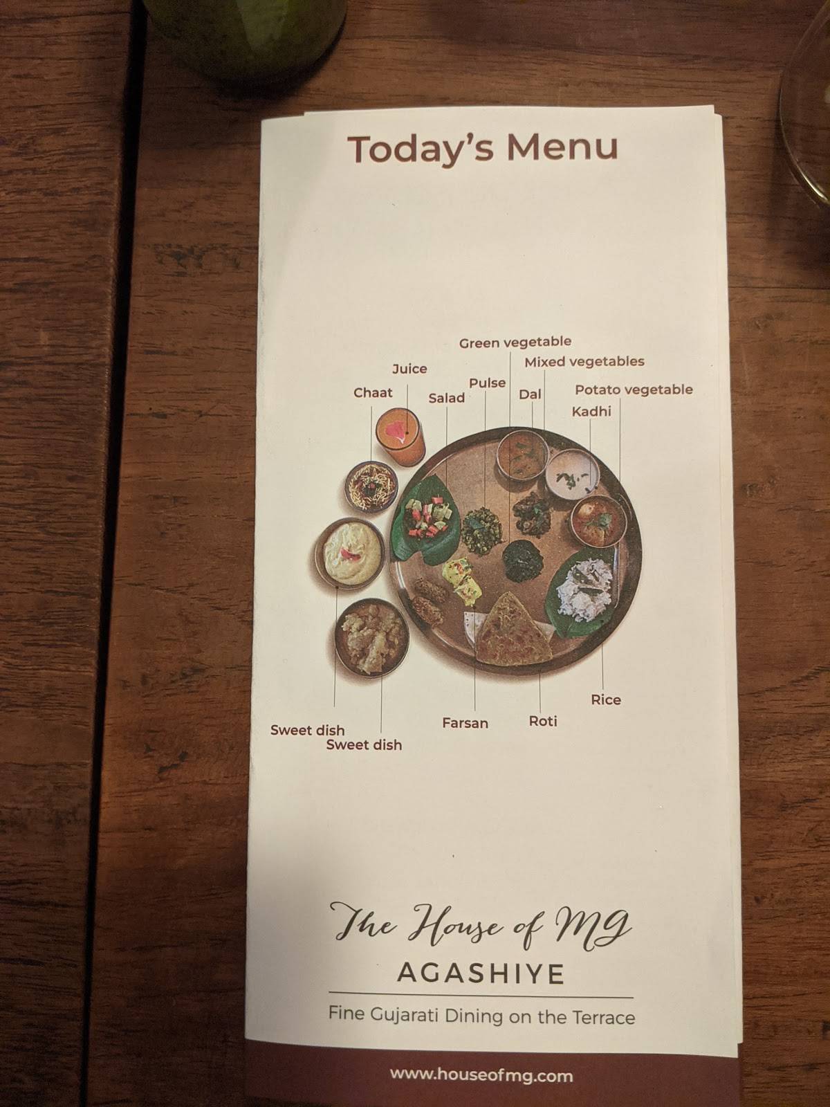 Menu at Agashiye Take Away, Ahmedabad