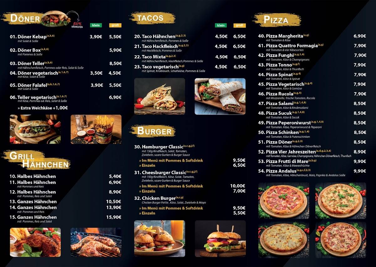 Speisekarte von Al-Andalus Restaurant, Ludwigshafen am Rhein