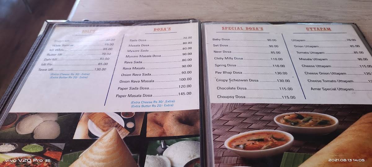 Menu at Amar Fast Food And Juice Center, Mumbai, Sahar Airport Rd