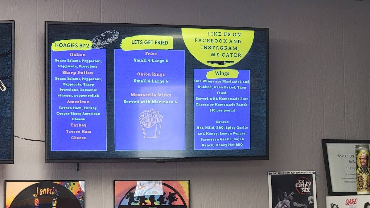 Menu at High Steaks restaurant, Ambler