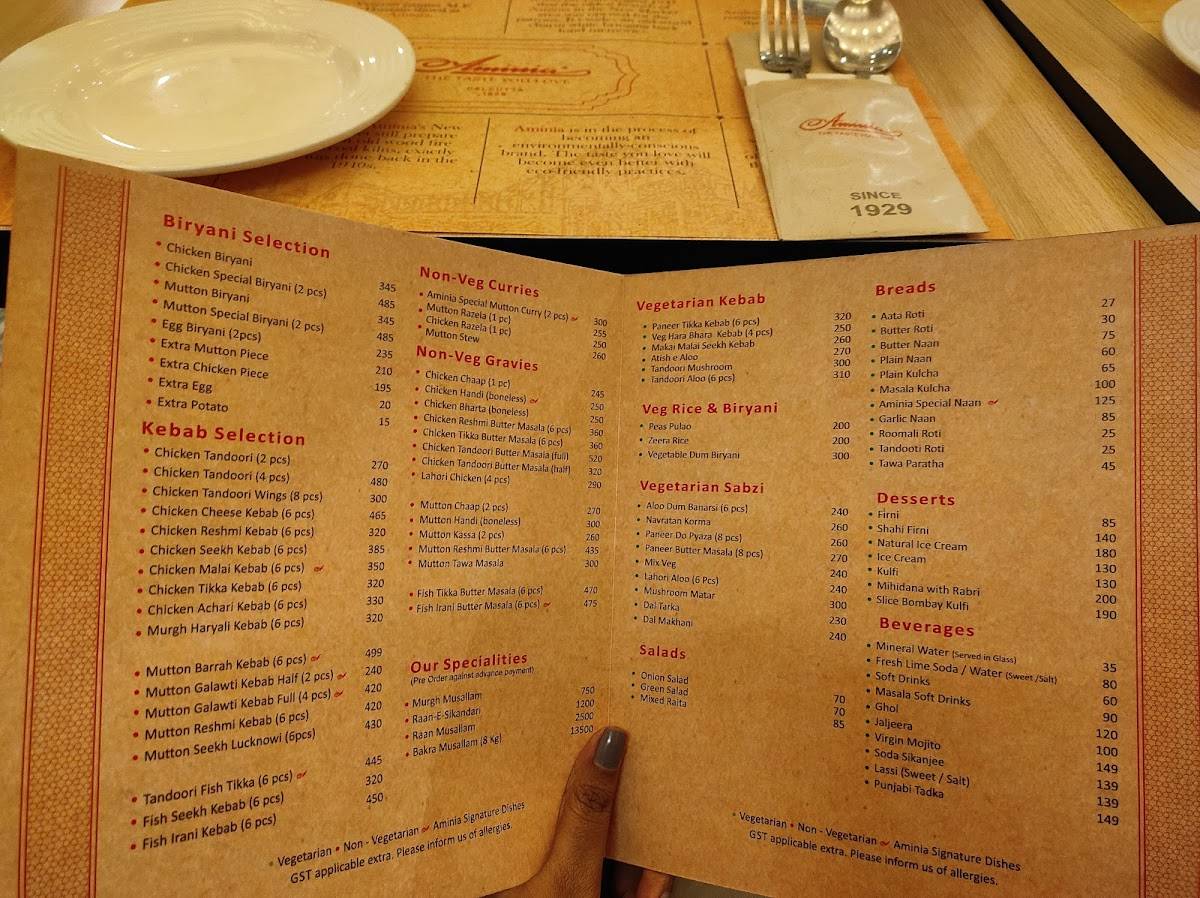 Menu at Aminia Restaurant - Kolaghat, Kolaghat