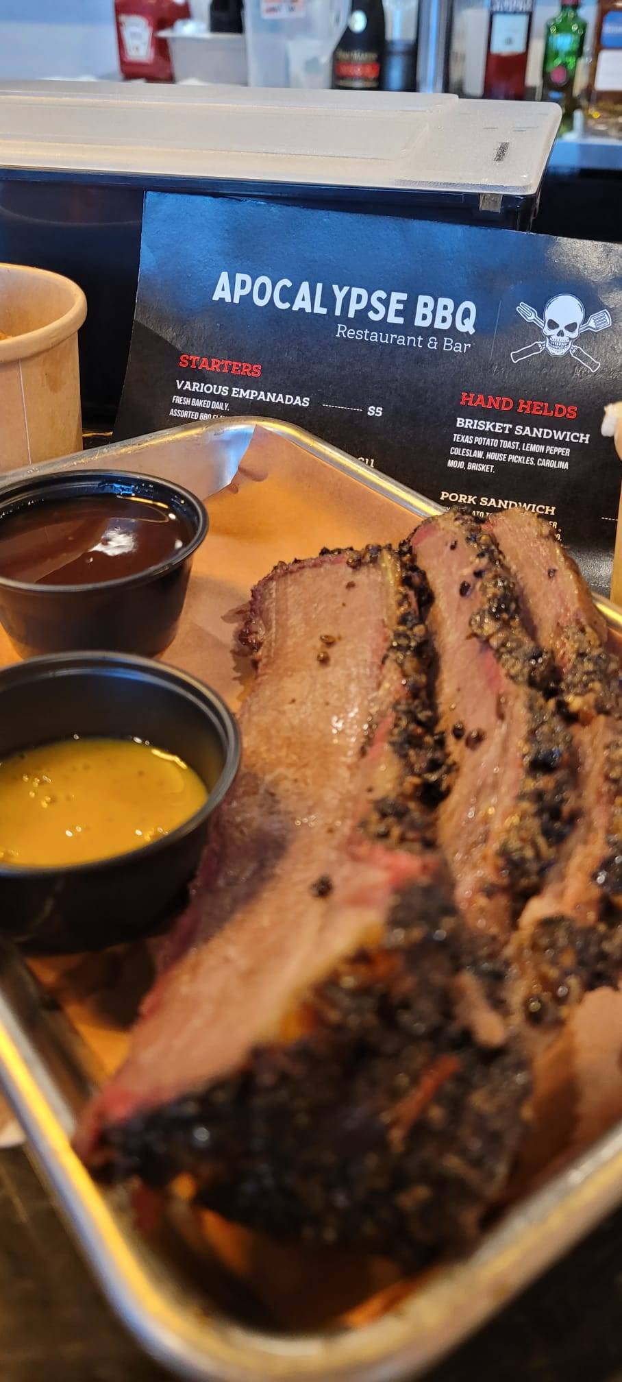 Menu at Apocalypse BBQ, Miami, SW 104th St