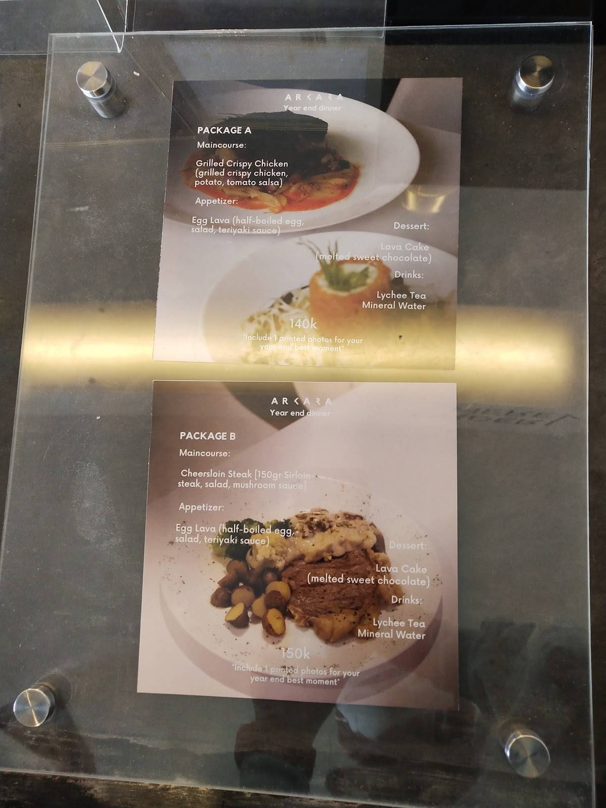Menu at Arkara Social Café, Cilegon