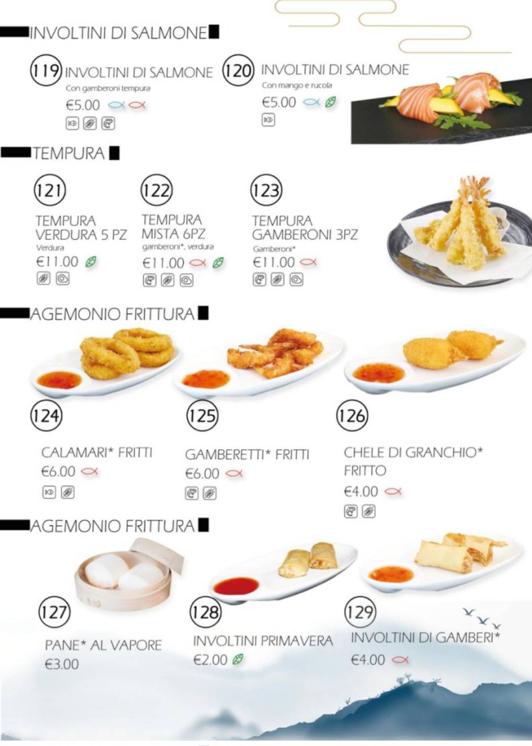 Menu da Asuka Lonigo Ristorante Giapponese, Lonigo