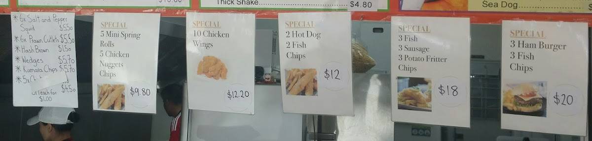Menu at Mobil Corner Takeaway fast food, Auckland