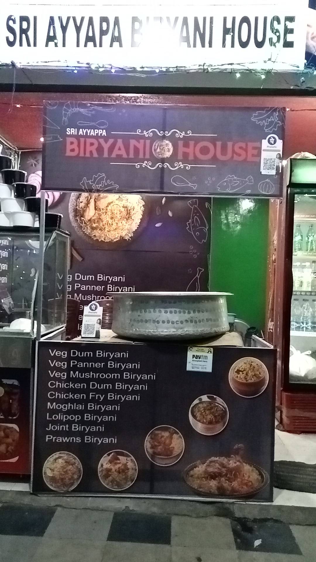 Menu at Ayyappa Biryani House, Visakhapatnam