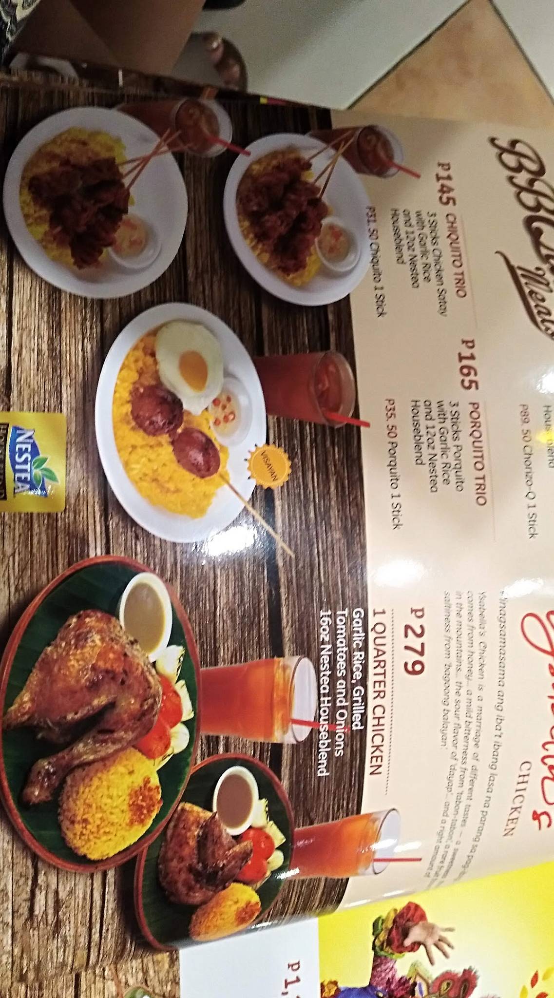 Menu at Bacolod Chicken Inasal restaurant, Quezon City, Circle Food Complex