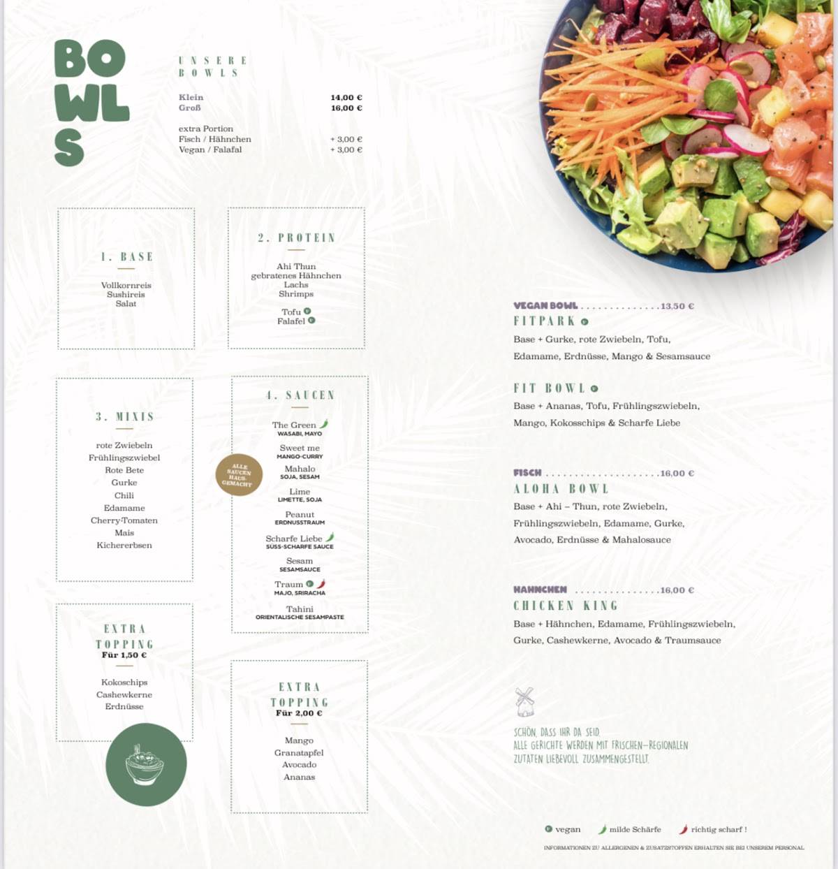 Speisekarte von Mahalo Restaurant & Catering Burger, Bowls & Hot Stone ...