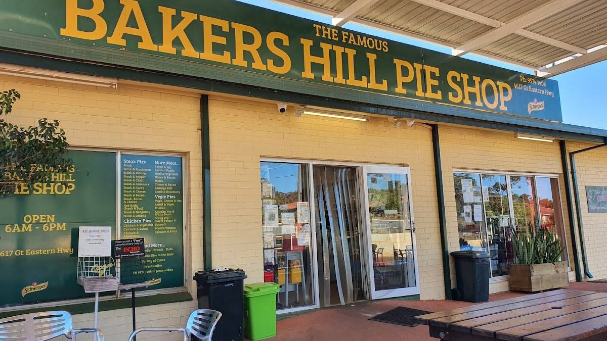 Menu at Bakers Hill Pie Shop restaurant, Bakers Hill