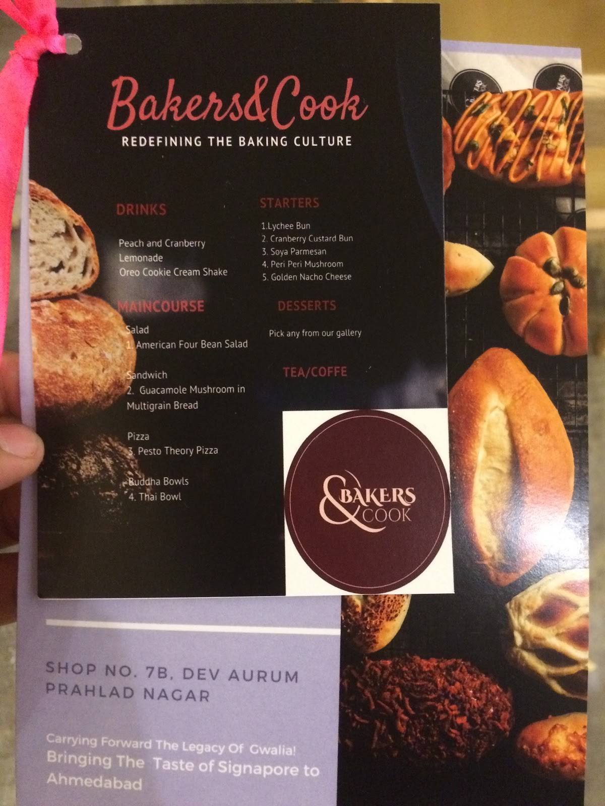 Menu at Bakers & Cook, Ahmedabad