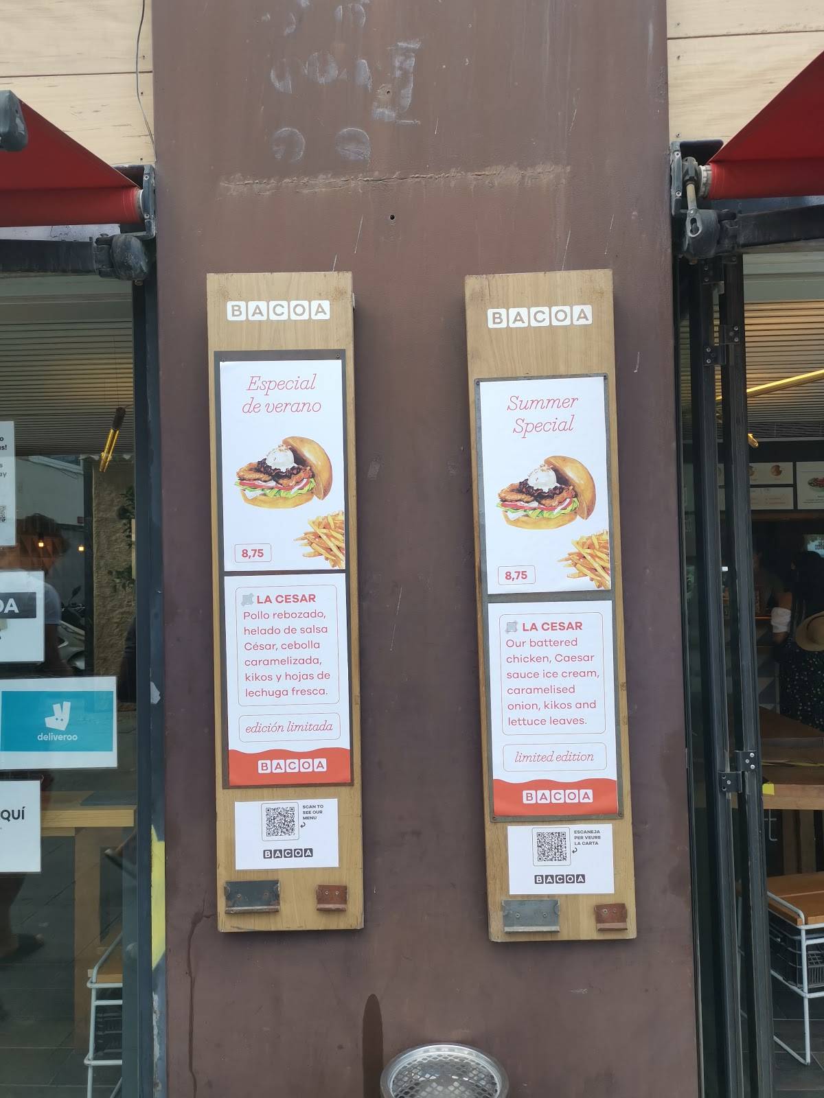 Carta de Bacoa Burger Barceloneta Hamburgueseria a Barcelona, Barcelona ...