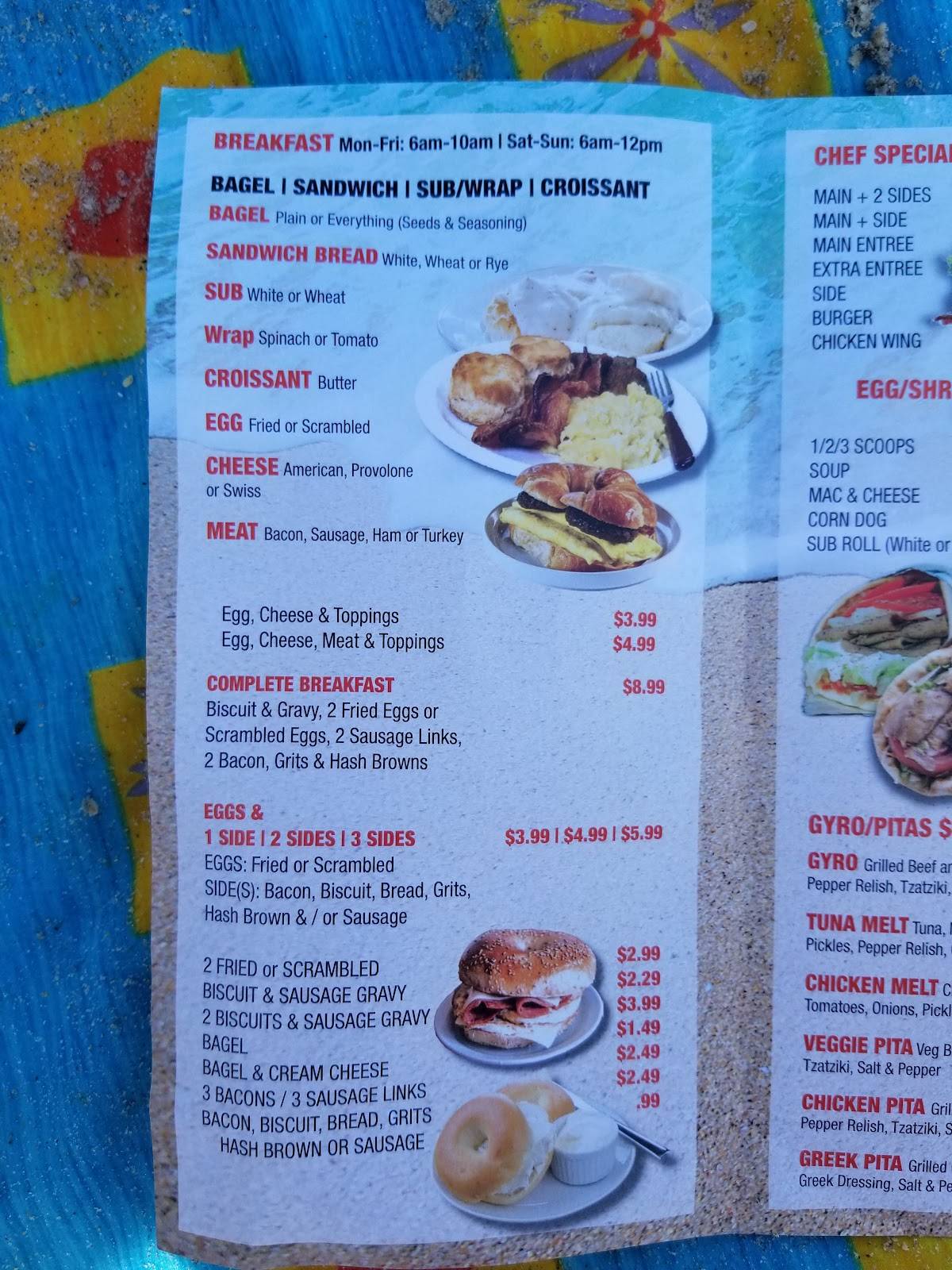 Menu at Beach Bites pub & bar, Wabasso Beach