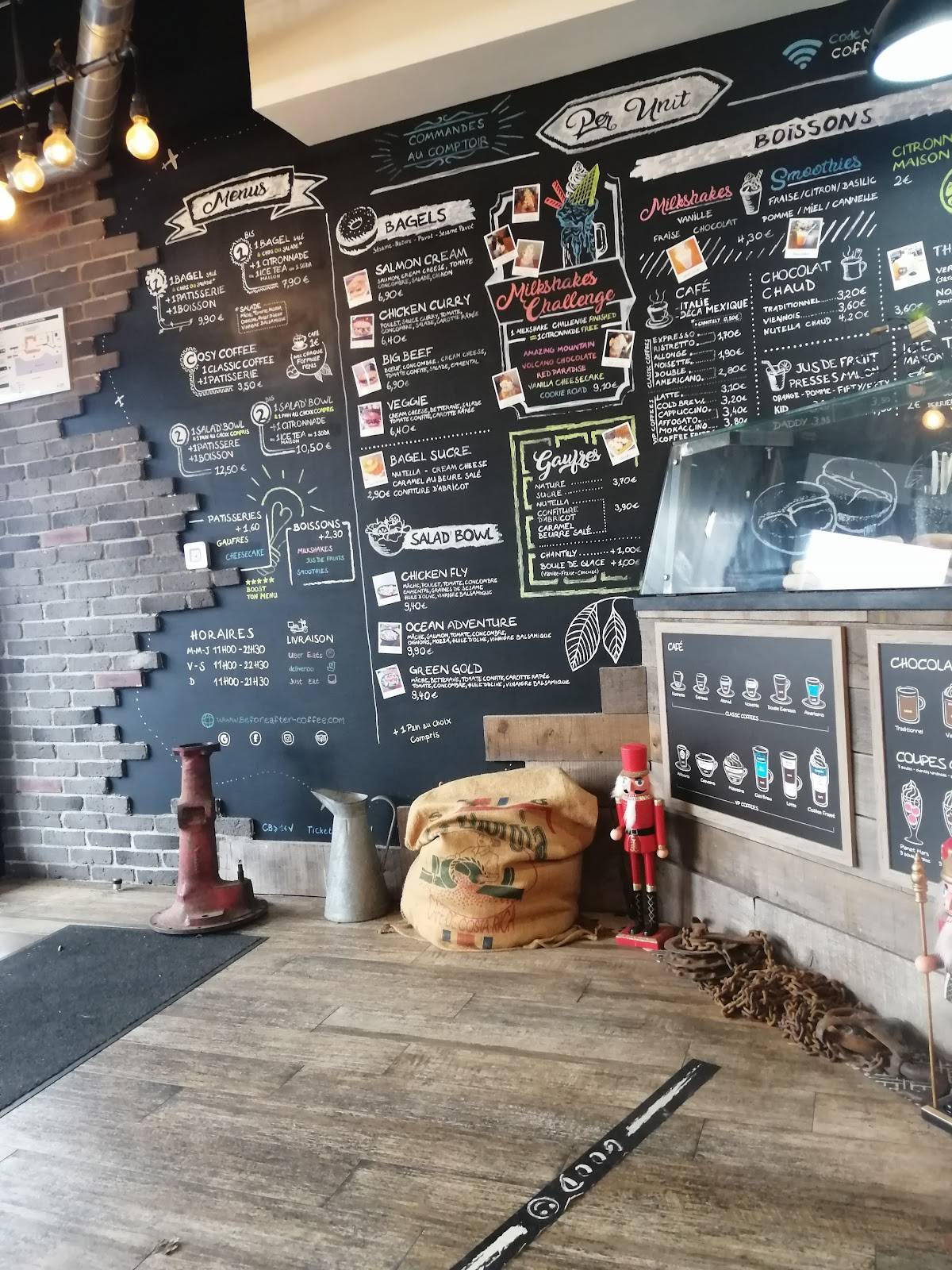 Carta del restaurante Before After Coffee, Palaiseau