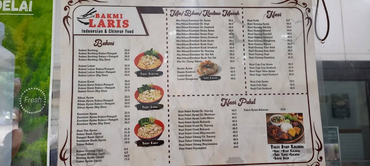 Menu at BAKMI LARIS GRAND WISATA restaurant, Bekasi Regency