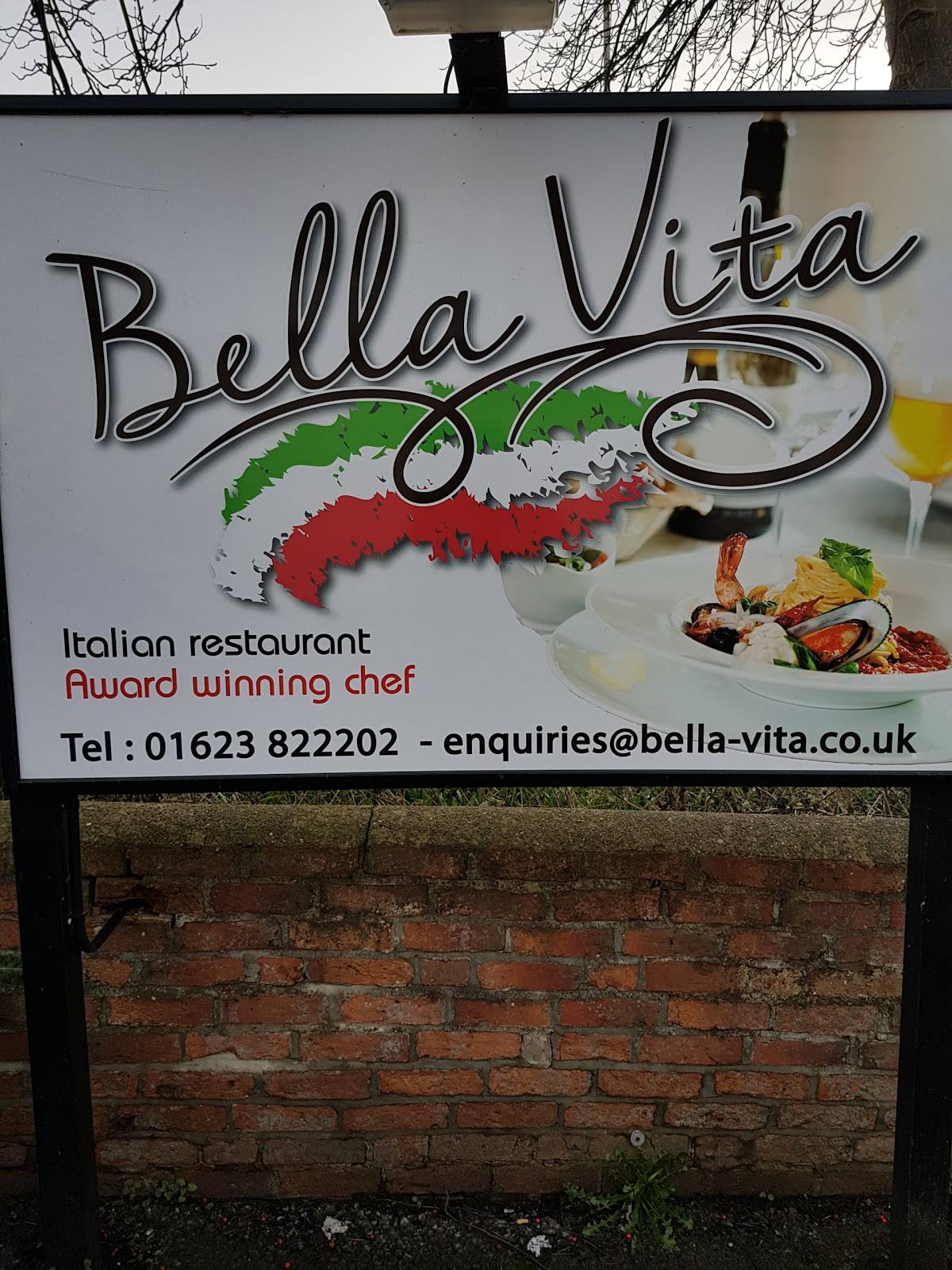 Menu at Bella Vita restaurant, Ollerton and Boughton