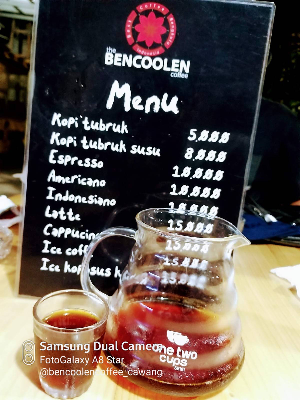 Menu at Bencoolen coffee cawang, East Jakarta