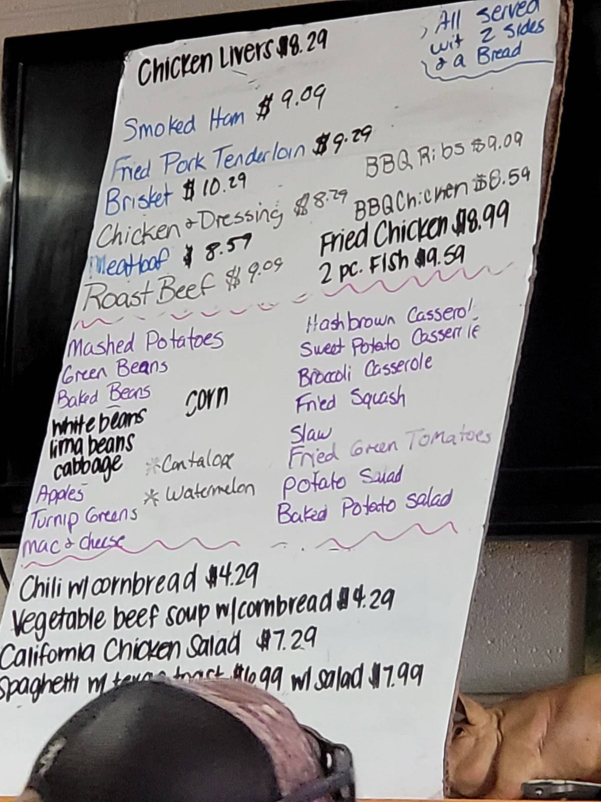 Menu at 4 Little Pigs BBQ, Benton
