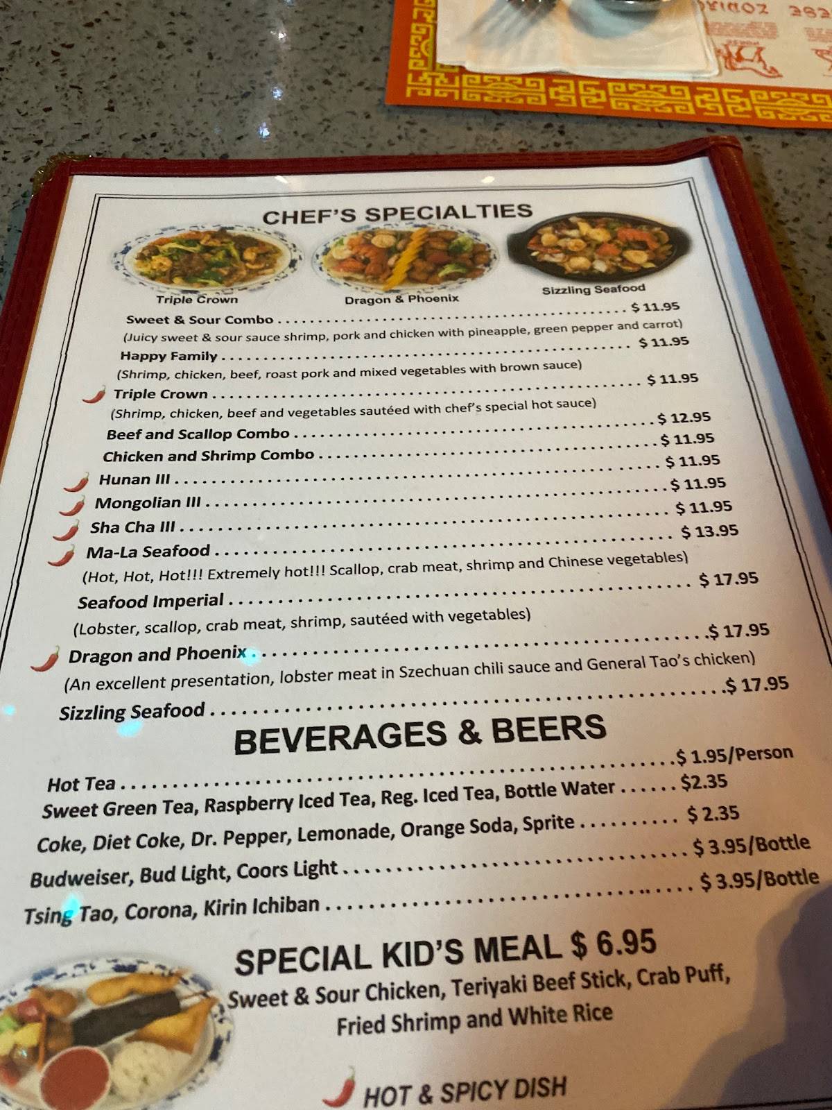 Menu at Big Wa Chinese Restaurant, Casa Grande