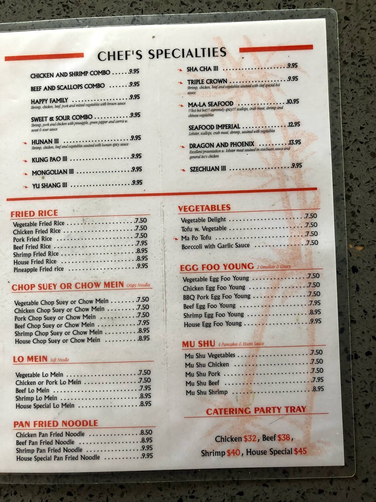 Menu at Big Wa Chinese Restaurant, Casa Grande