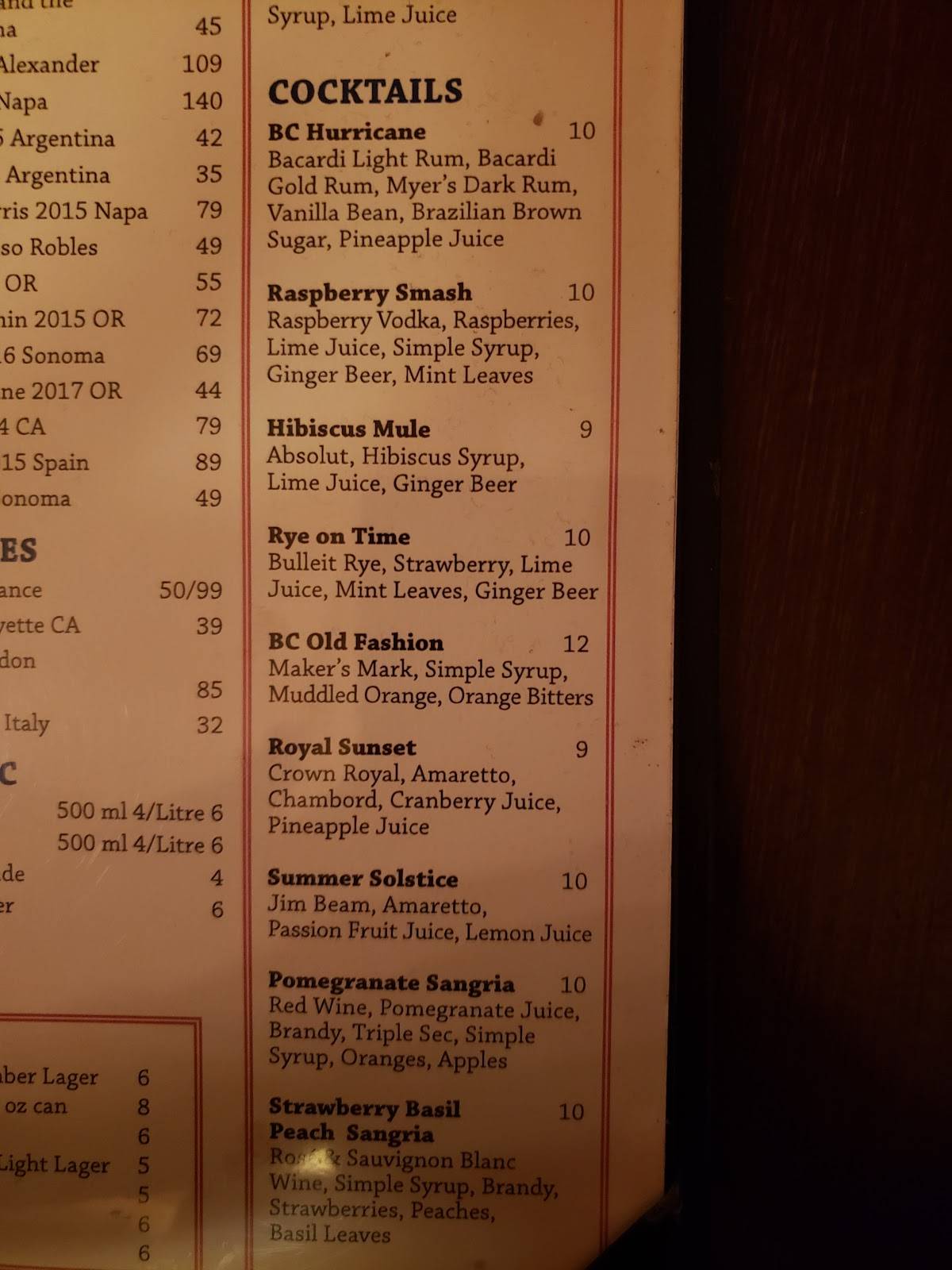 Menu at Blue Canyon Kitchen & Tavern restaurant, Twinsburg