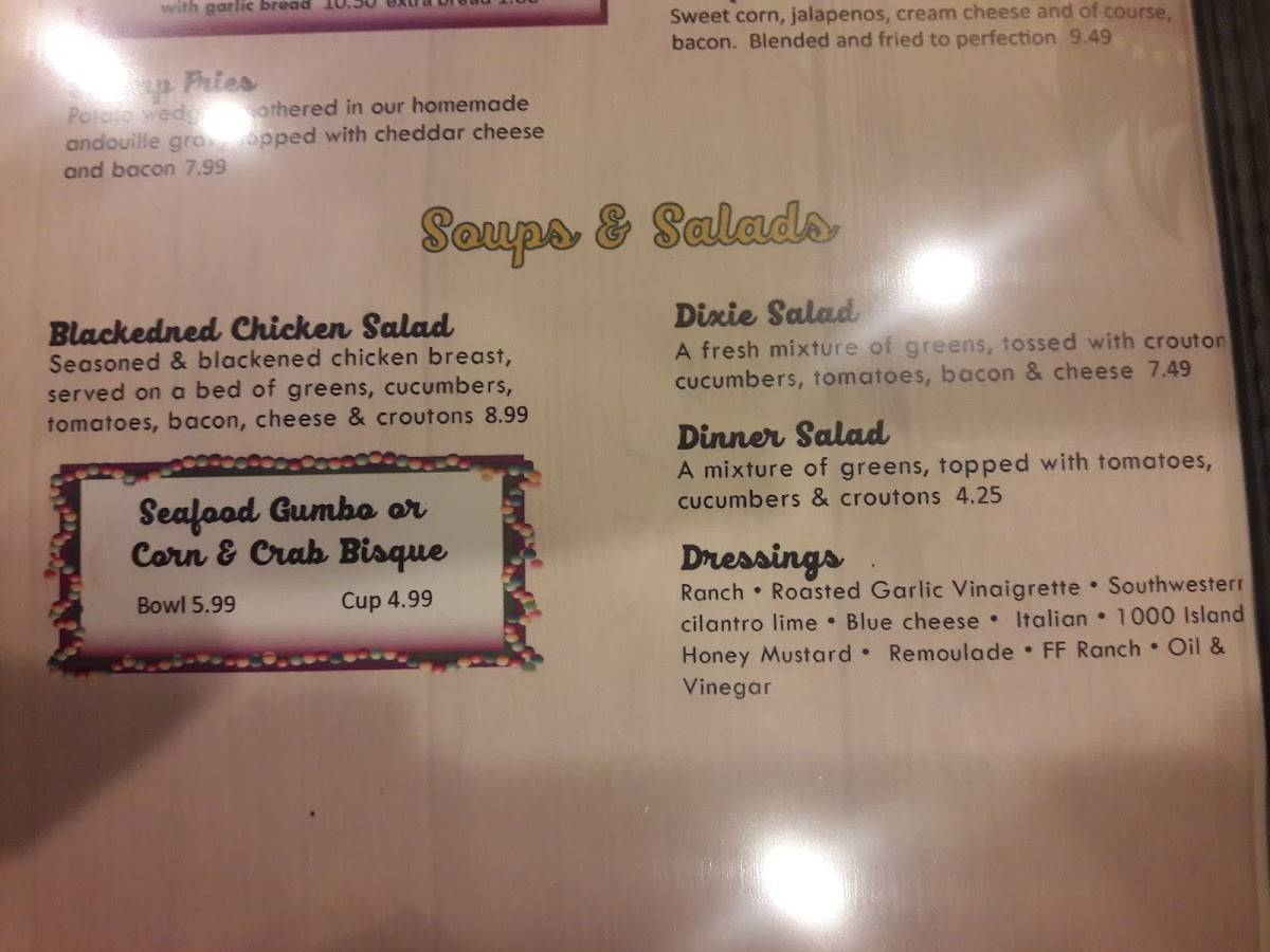 Menu at Boo-Ray's of New Orleans restaurant, Hudson Oaks, 201 Hudson ...