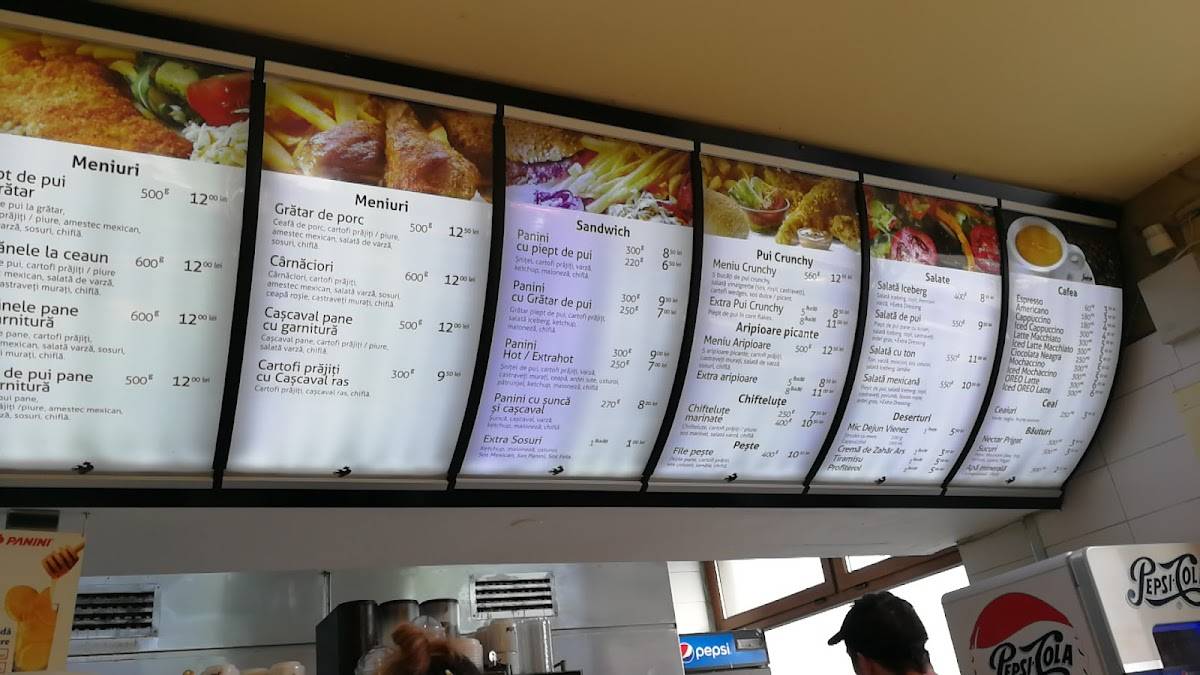 Menu at Panini, Brașov, Bulevardul 15 Noiembrie 40