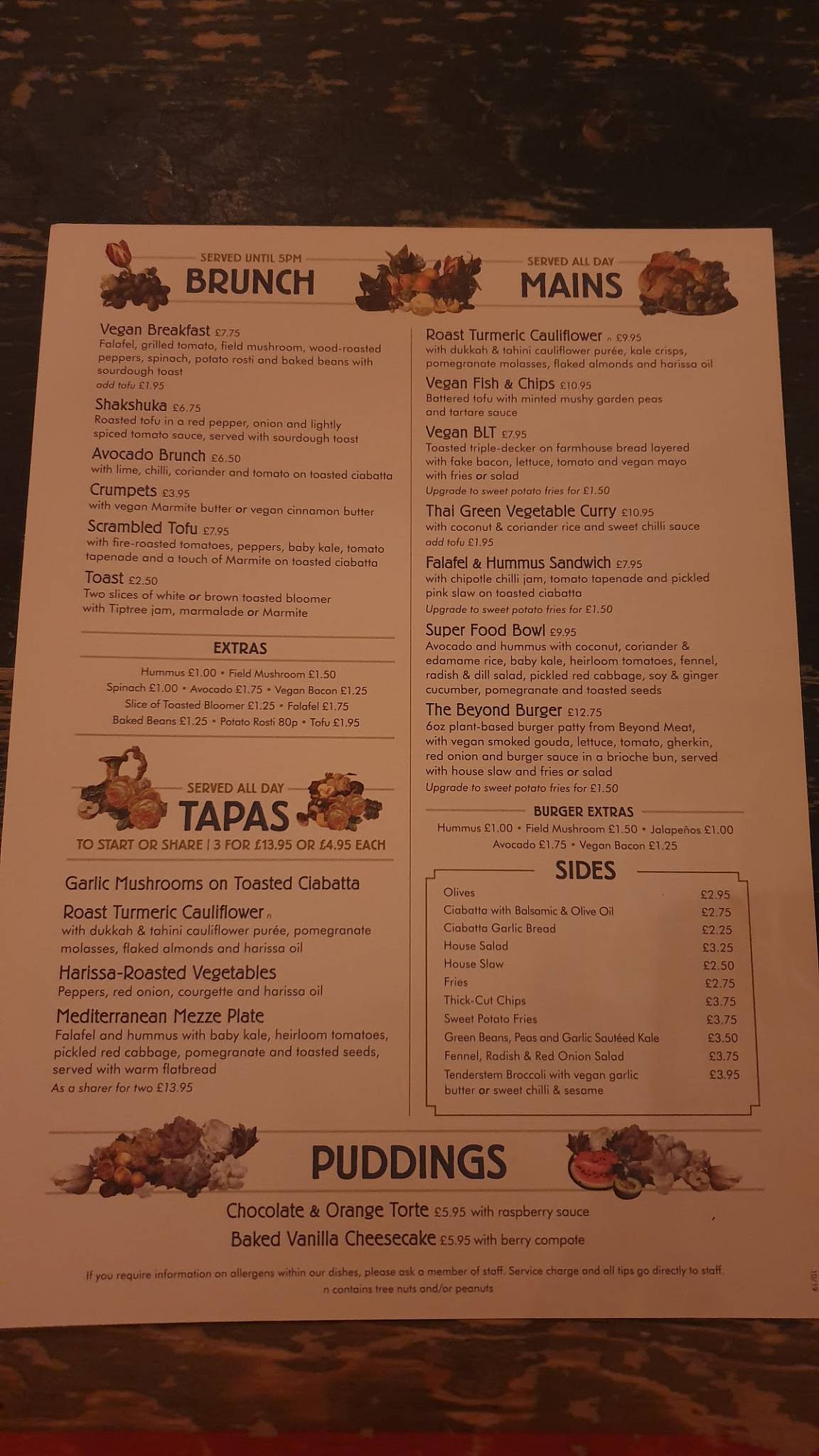 Menu at Cosy Club, Bristol