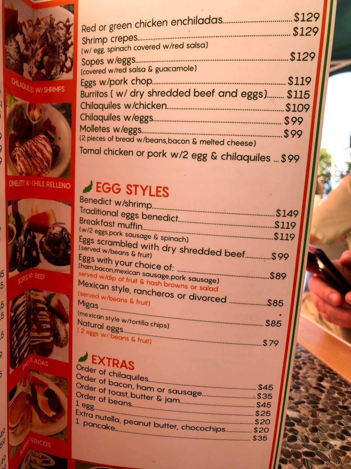 Menu at Los Pericos Restaurant Bar Cafe, Bucerías