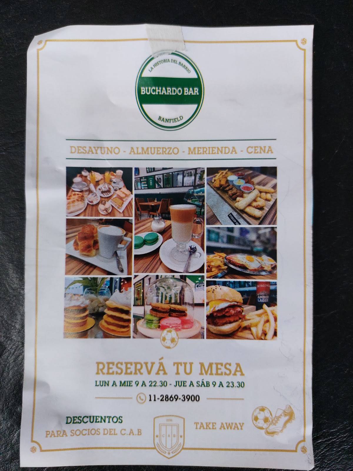 Carta de Buchardo Bar, Banfield