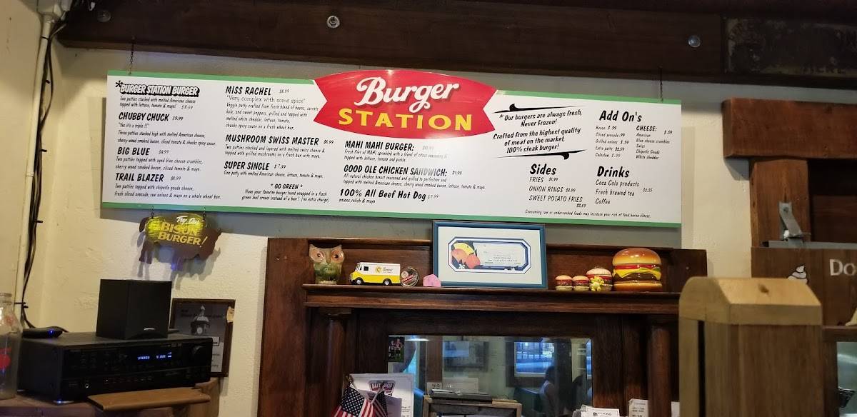 Menu at Burger Station restaurant, Hernando