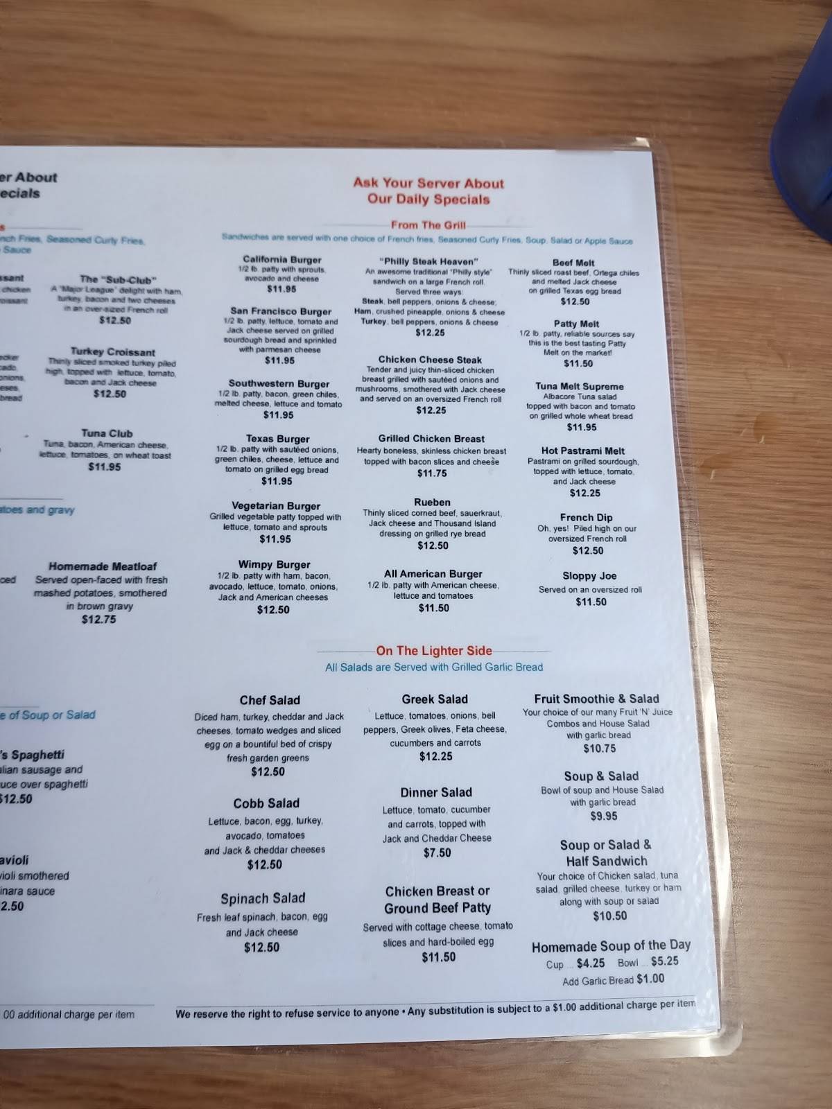 Menu at Antique Row Cafe, El Cajon, E Main St