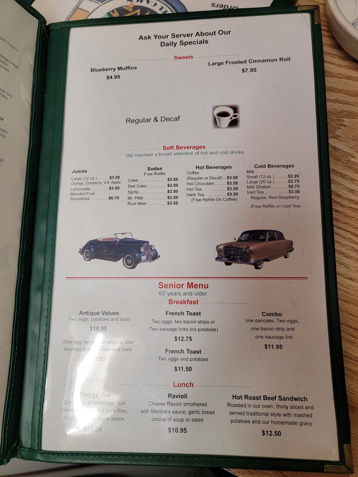 Menu at Antique Row Cafe, El Cajon, E Main St