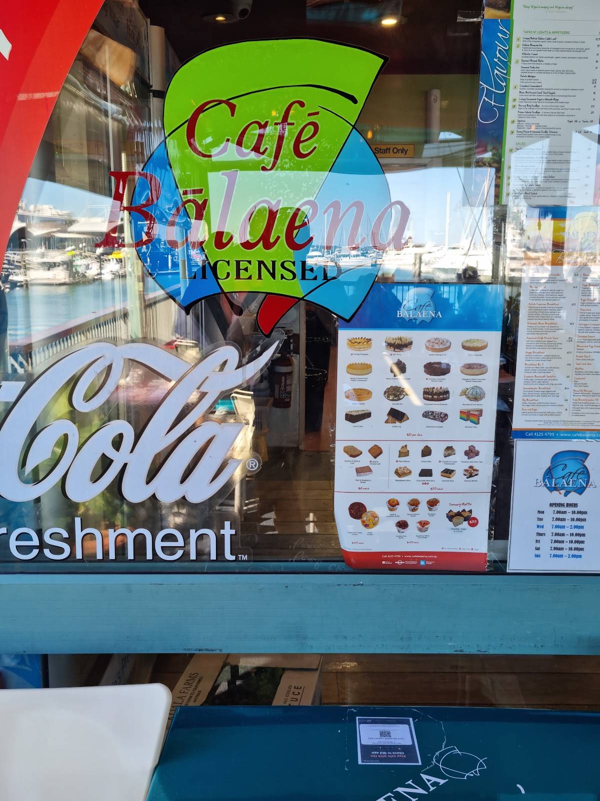 Menu at Cafe Balaena, Urangan